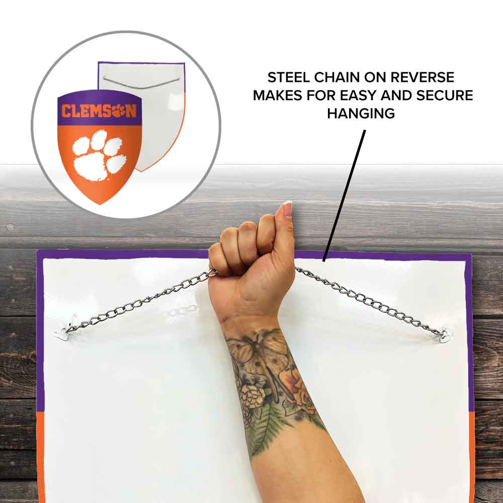 Clemson University - Tigers Medieval Shield – A to Z Flags, LLC