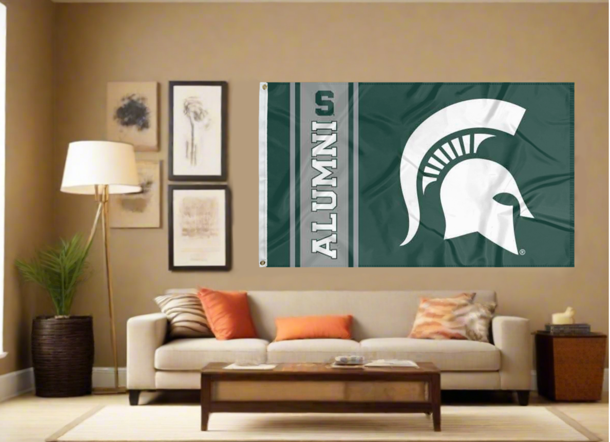 3x5 Michigan State University Flag with Alumni Logo – A to Z Flags, LLC