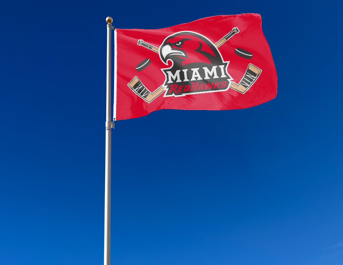Miami University - RedHawks Hockey 3x5 Flag – A to Z Flags, LLC