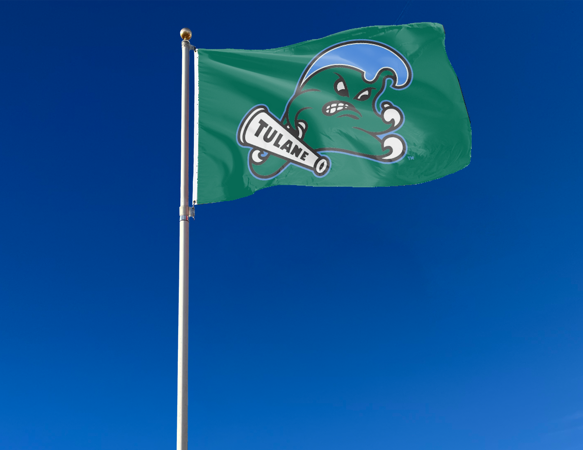 Tulane University - Green Wave Green 3x5 Flag – A to Z Flags, LLC