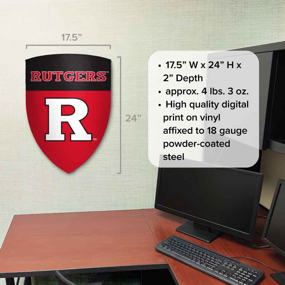 Rutgers University - Scarlet Knights Medieval Shield – A to Z Flags, LLC
