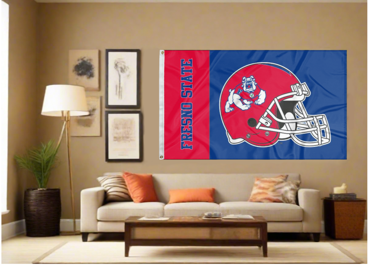 3x5 Fresno State Flag with Fresno State Football Helmet Logo – A to Z ...