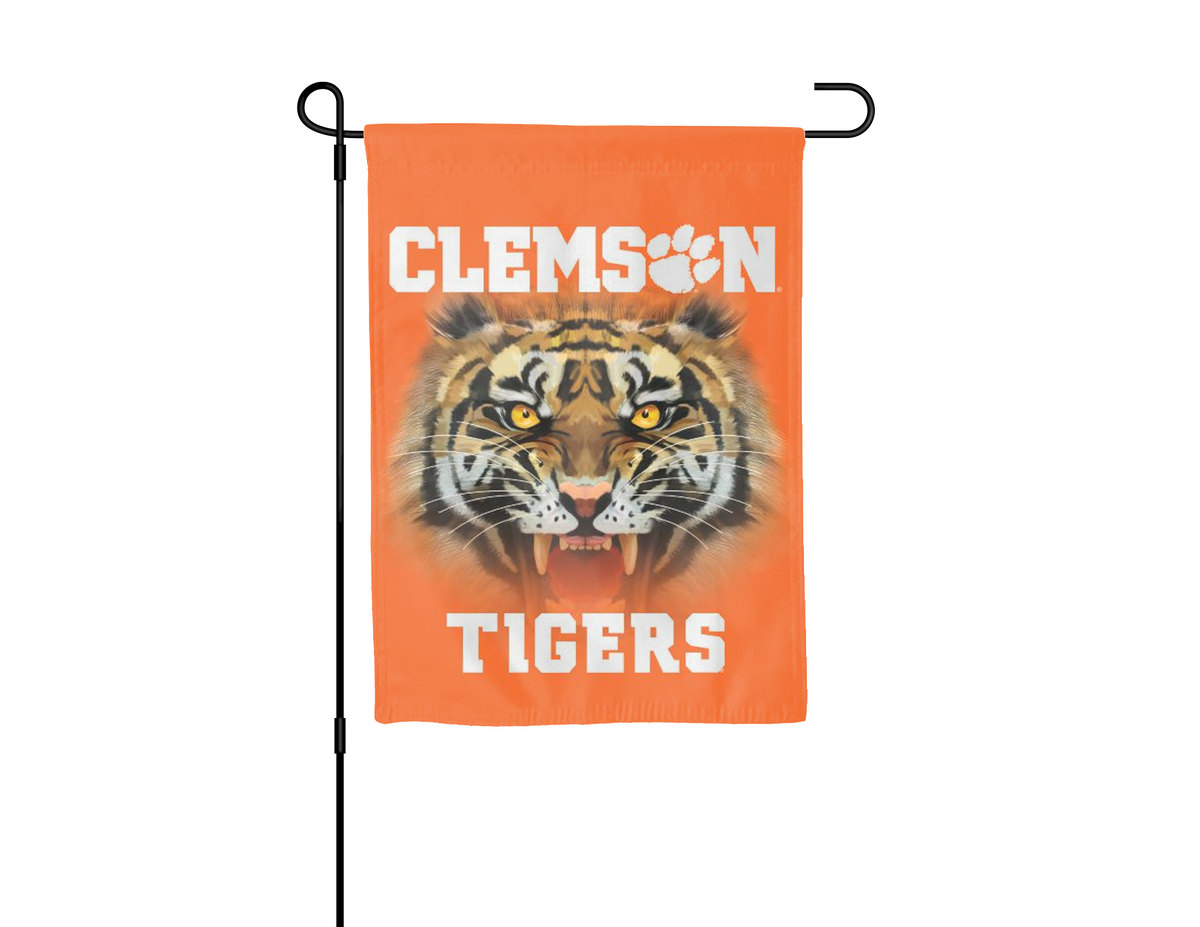 Clemson University Garden Flag with Realistic Tiger Logo – A to Z Flags ...