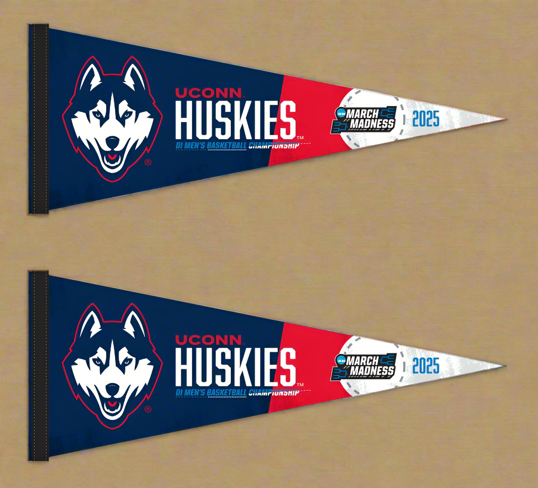 2025 March Madness UCONN Basketball Game Pennant 2 Pack – A to Z Flags, LLC