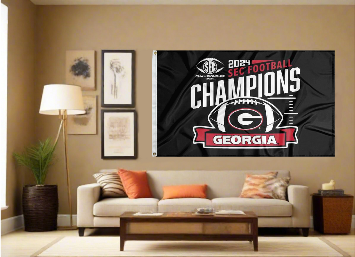 University of Georgia SEC Football Championship 2024 Champions Flag – A to Z Flags, LLC