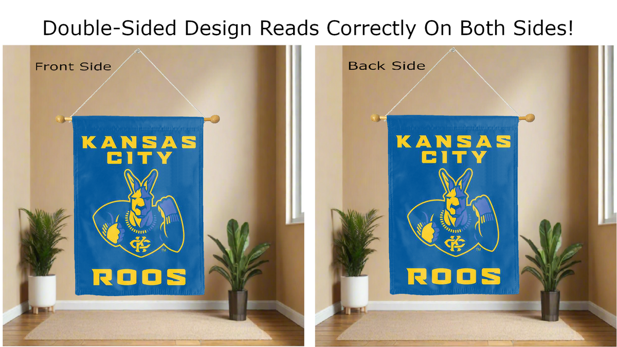 UMKC Roos Double Sided House Flag – A to Z Flags, LLC