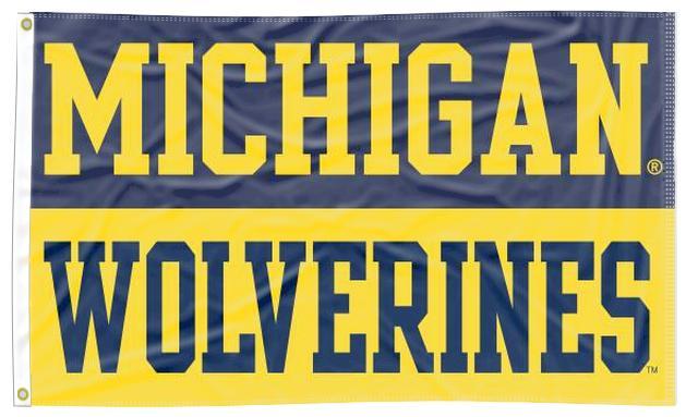 3x5 University of Michigan Flag with Michigan Wolverines Logo – A to Z ...