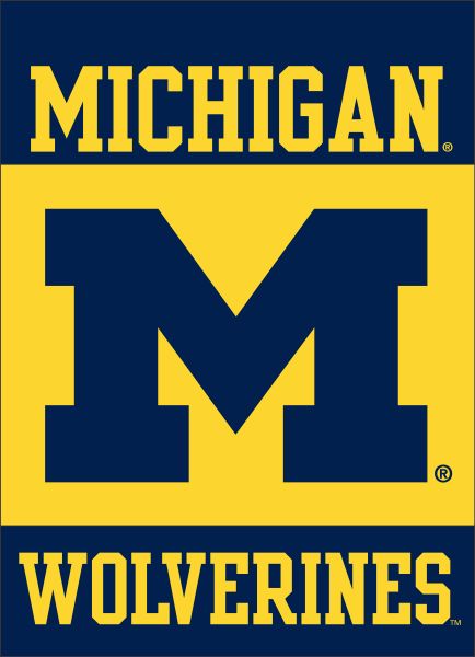 Michigan - Wolverines Block M Maize House Flag – A to Z Flags, LLC