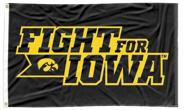 Iowa - Fight For Iowa Black 3x5 Flag – A to Z Flags, LLC