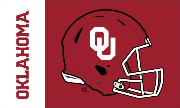 3x5 University of Oklahoma Flag with Football Helmet Logo – A to Z ...