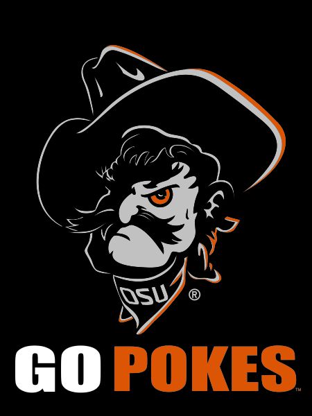 Oklahoma State Cowboys House Flag with Pistol Pete and Go Pokes Logo ...