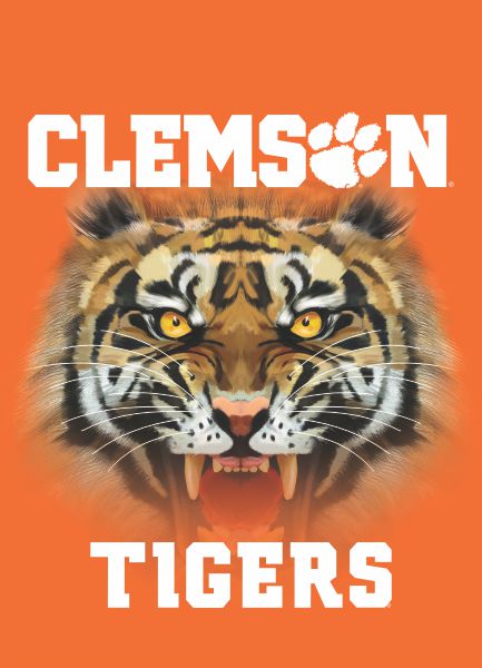 Clemson House Flag with Clemson Tiger Eyes Logo – A to Z Flags, LLC