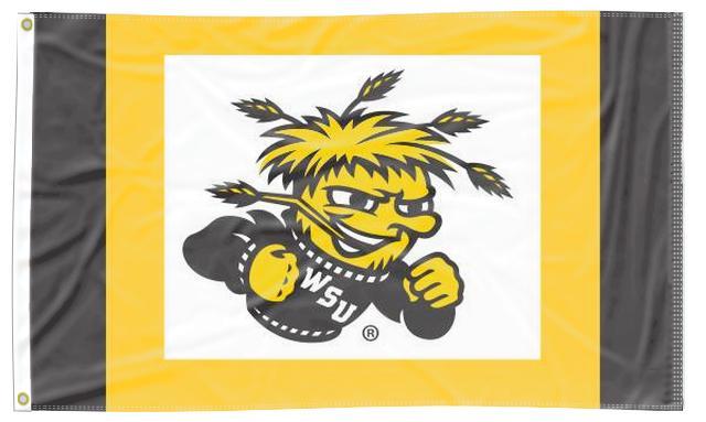 Wichita State University - 3 Panel Square Border 3x5 Flag – A to Z ...