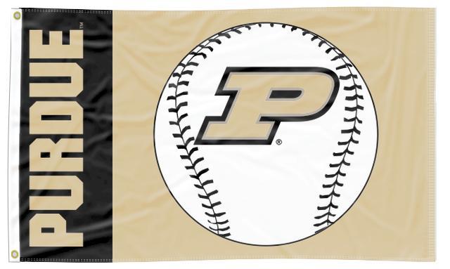 3x5 Purdue Flag with Purdue Baseball Logo – A to Z Flags, LLC