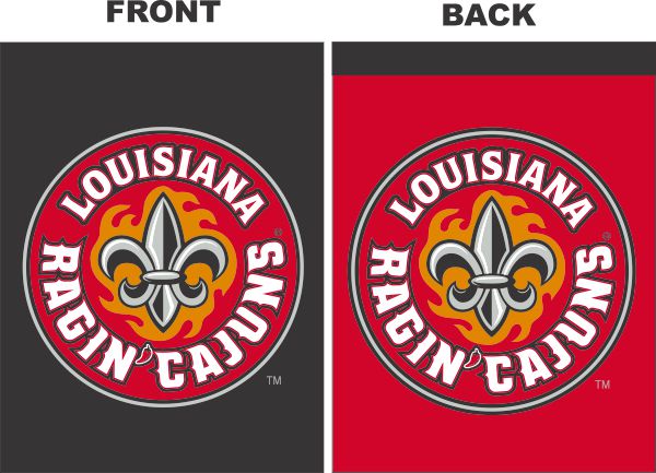 Louisiana Lafayette - Ragin Cajuns Black and Red House Flag – A to Z ...