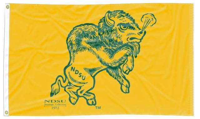 North Dakota State - 1972 Bison Gold 3x5 Flag – A to Z Flags, LLC