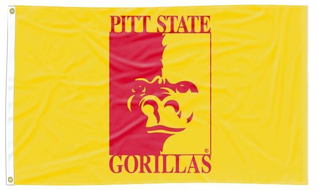 Pittsburg State University - Gorillas Gold 3x5 Flag – A to Z Flags, LLC