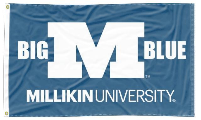 Millikin University - Big M Blue 3x5 Flag – A to Z Flags, LLC