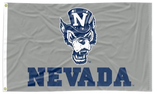 University of Nevada Reno - Wolf Pack Head 3x5 Flag – A to Z Flags, LLC