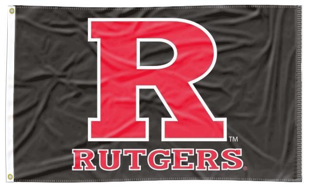 Rutgers University - R Rutgers Black 3x5 Flag – A to Z Flags, LLC
