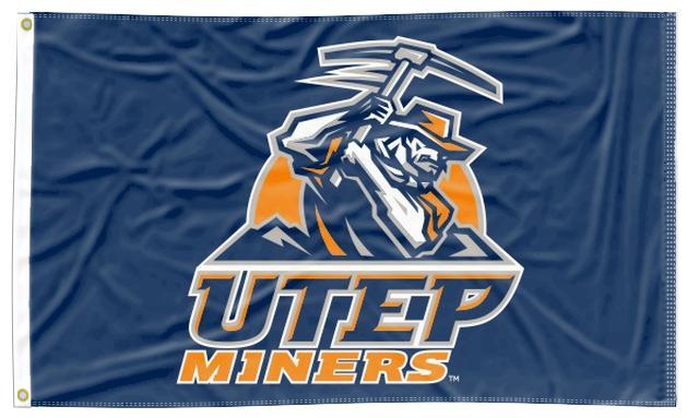 UT El Paso (UTEP) - Miners Blue 3x5 Flag – A to Z Flags, LLC
